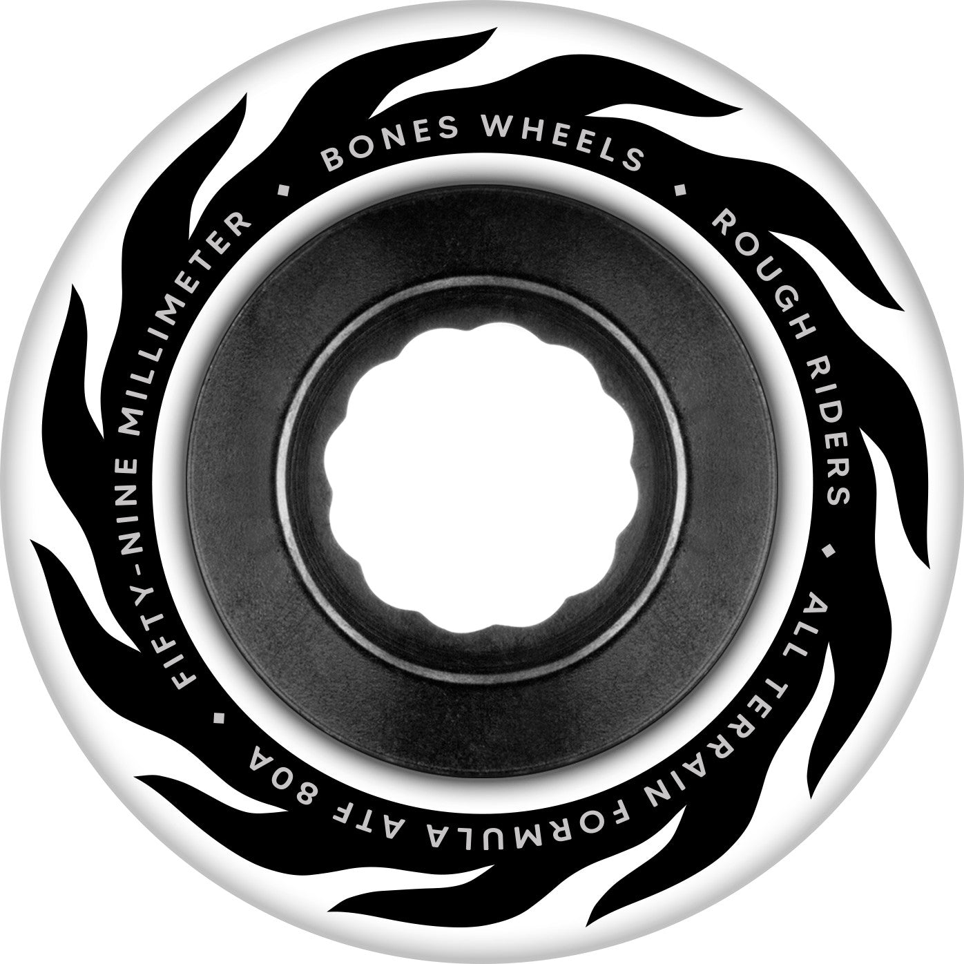 Bones ATF Rough Riders Eternal Flame 80a 59mm White Cruiser Wheels – LA ...